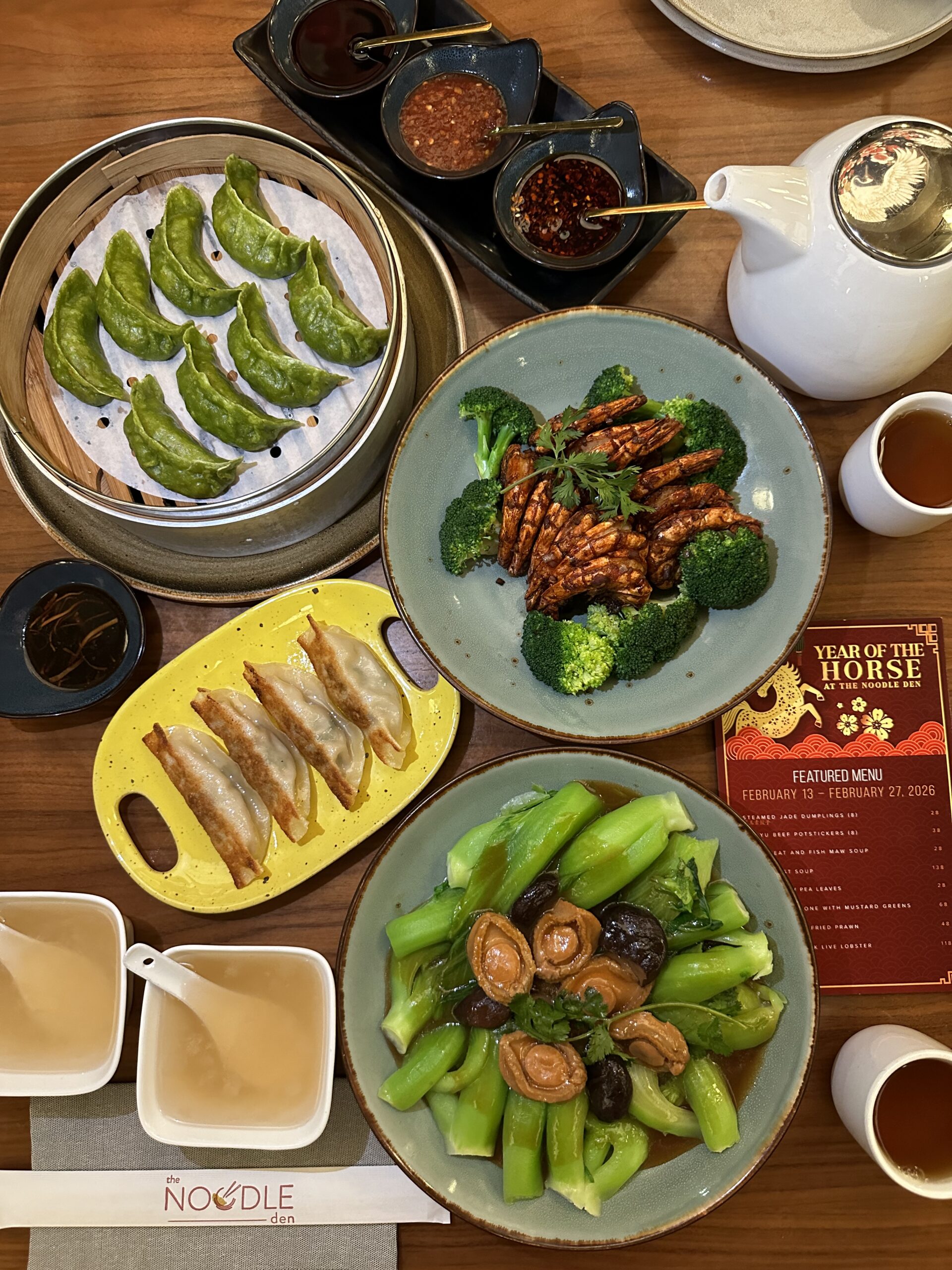 The Noodle Den: Chinese New Year menu 2026 - Mag Mei Adventures